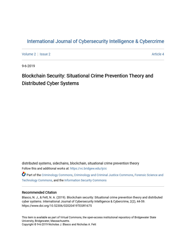 Situational Crime Prevention Theory and Distributed Cyber Systems | PDF ...