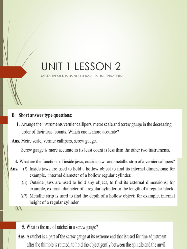 Unit 1 Lesson 2 - Notes | PDF