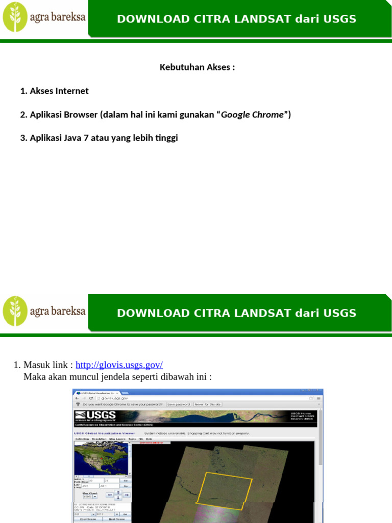 Langkah Download Landsat | PDF