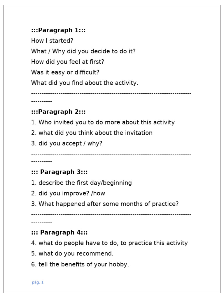 Empower a2 Unit 8 Paragraph Structure | PDF