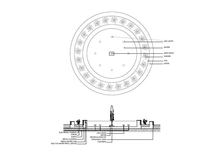AR405 Fountain Plan Section-Model | PDF