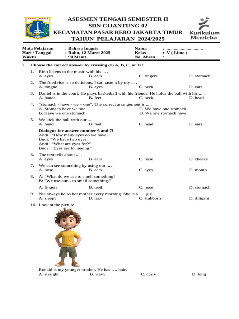Soal ATS 2_Bahasa Inggris | PDF