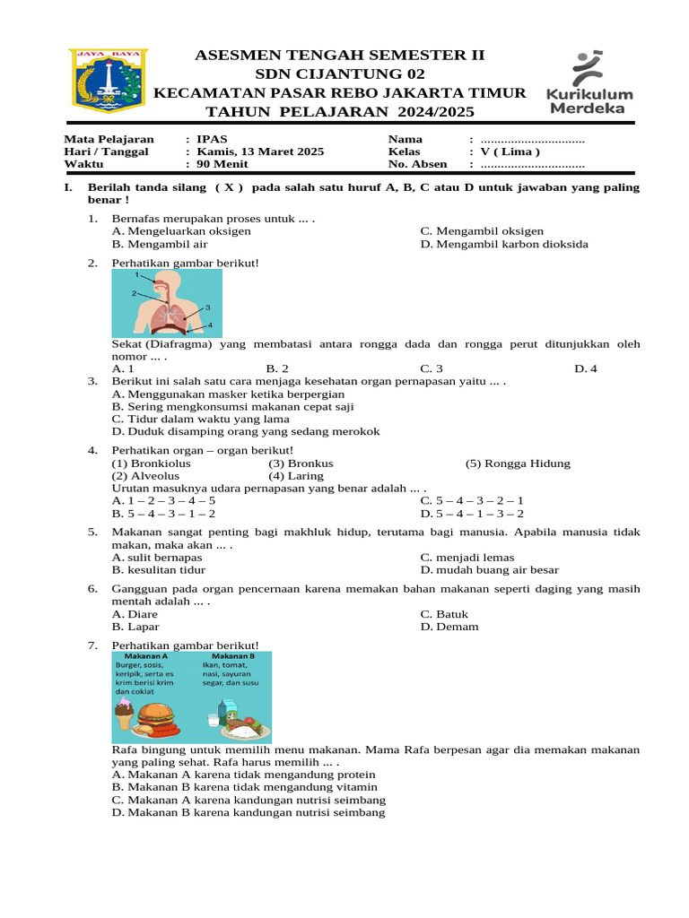 Soal ATS 2 - IPAS | PDF