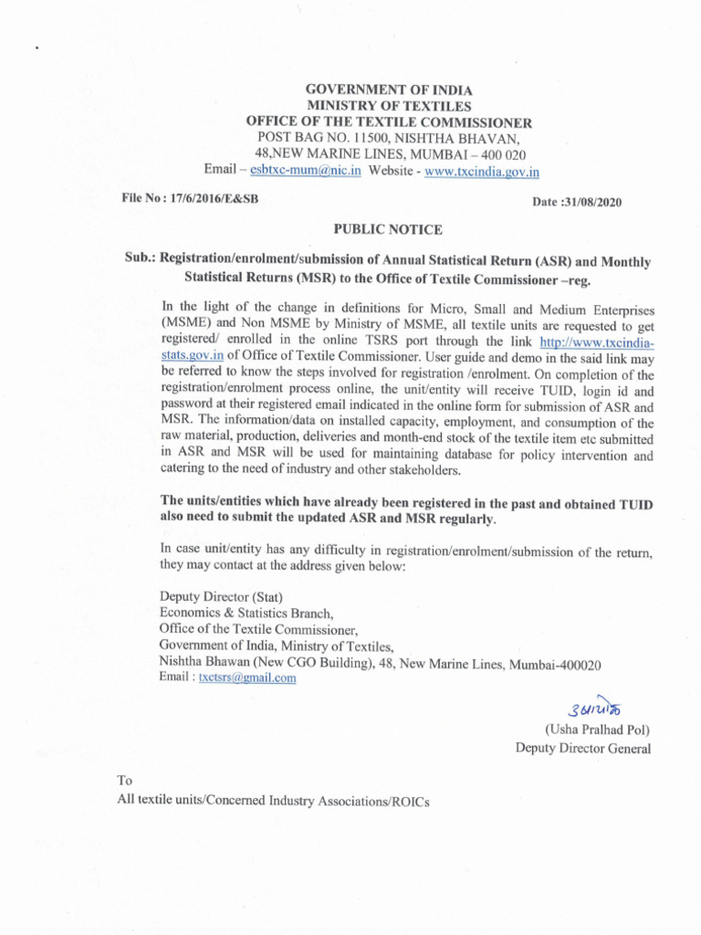 TEXPROCIL_ASR_MSR_Circular | PDF