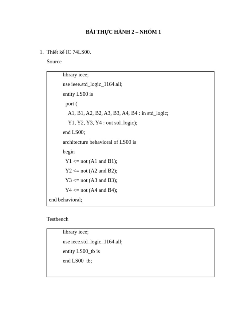 Bài TH C Hành 2 - Vlsi - Nhóm 1 | PDF | Chess | Chess Theory