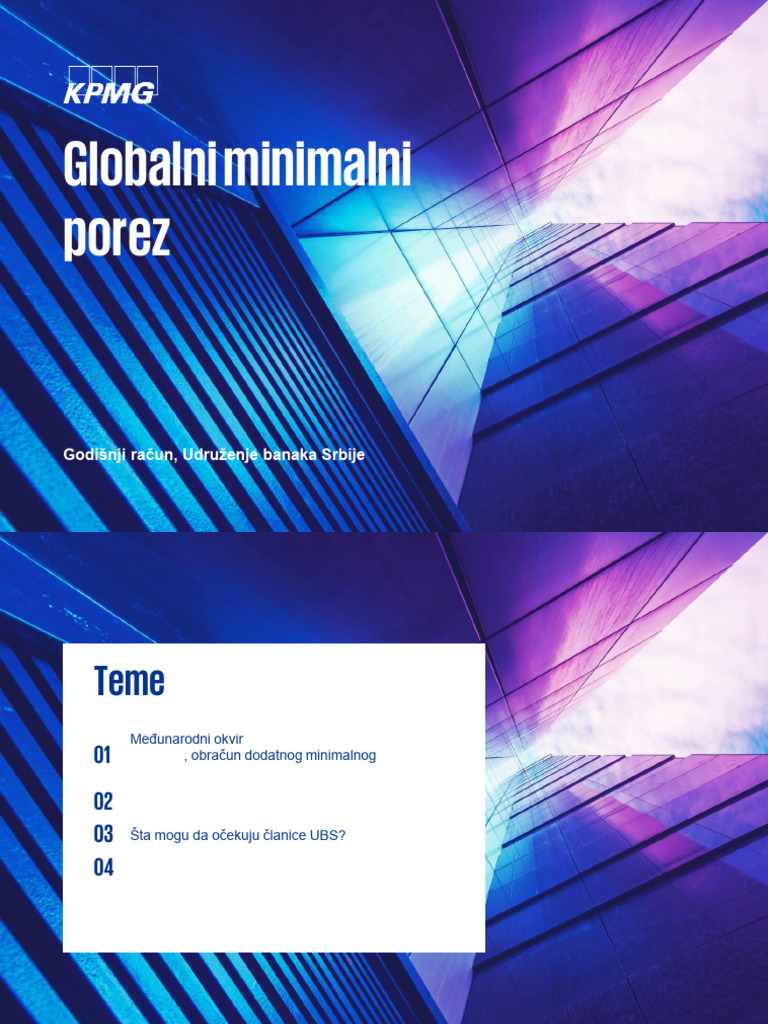 Udruzenje Banaka Srbije - Globalni Minimalni Porez - 7.12.2023 | PDF