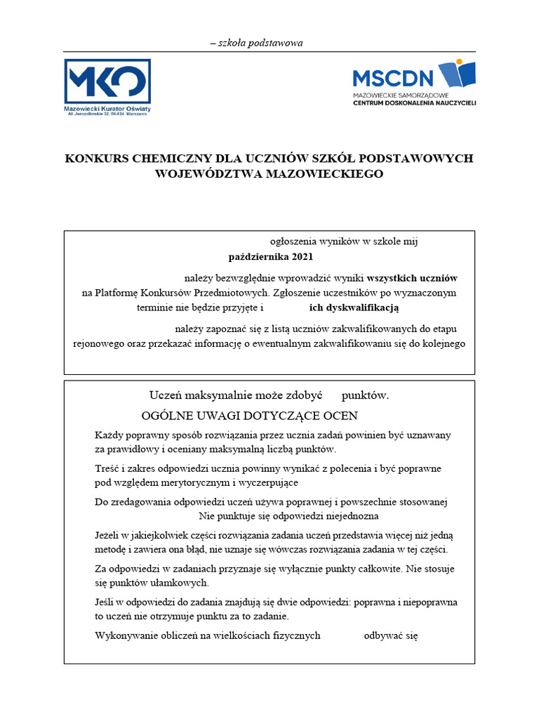 Model Chem SP SZK | PDF