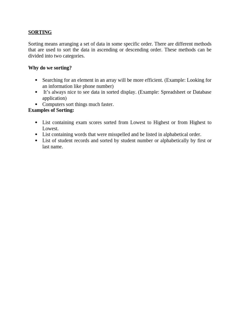 SORTING (Selection and Bubble) | PDF | Computer Programming | Theoretical Computer Science