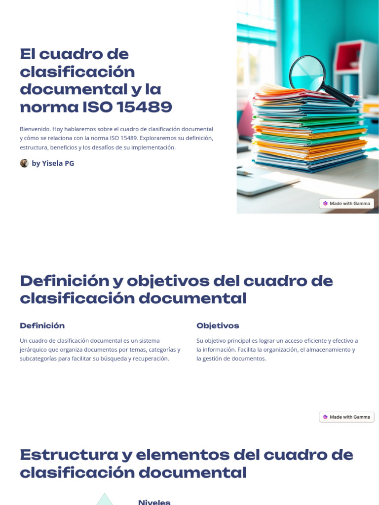 El Cuadro de Clasificacion Documental y La Norma ISO 15489 | PDF | La seguridad informática ...