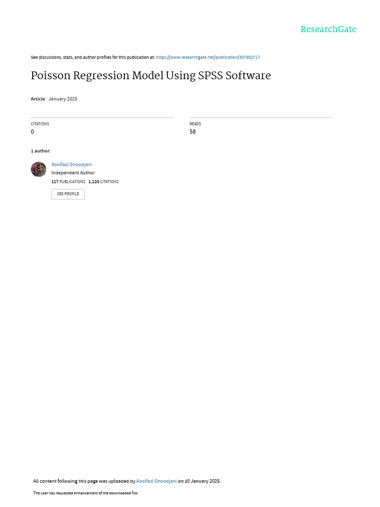 Poisson Regression in SPSS Explained | PDF | Regression Analysis ...