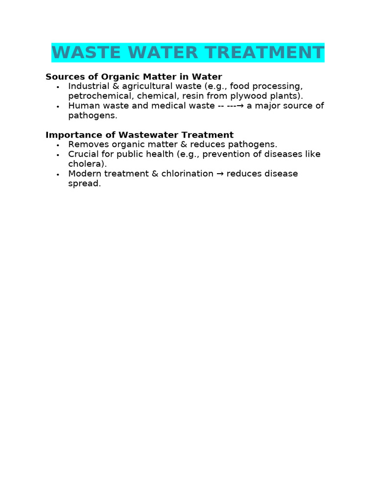 Watse Water Treatment 3 | PDF | Sewage Treatment | Environmental Science