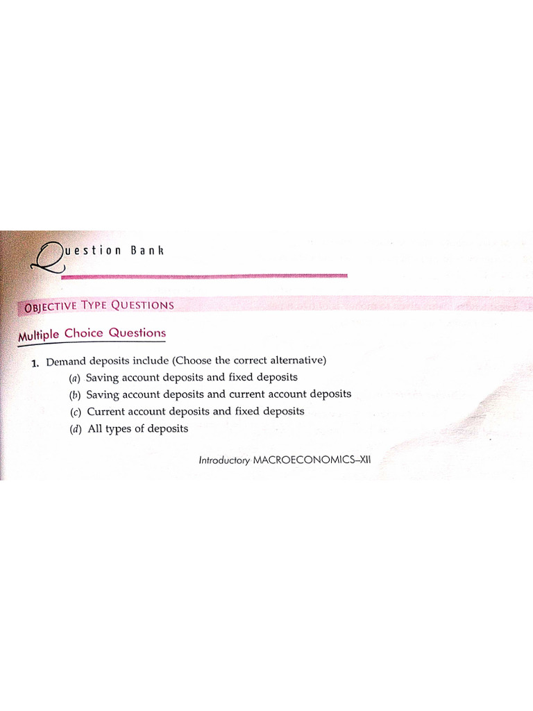 Money and Banking Questions | PDF