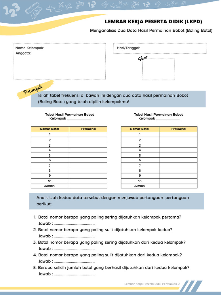 Analisis Data Permainan Boling Botol | PDF