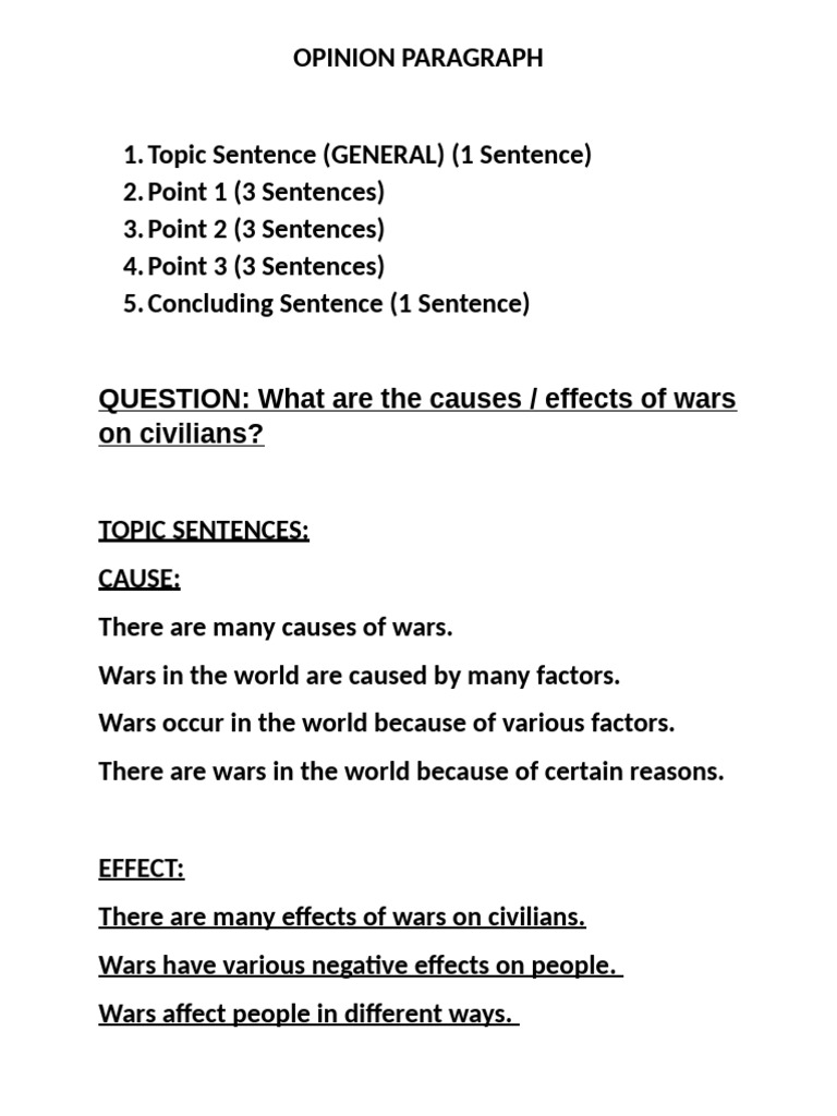 Cause-Effect Paragraph | PDF
