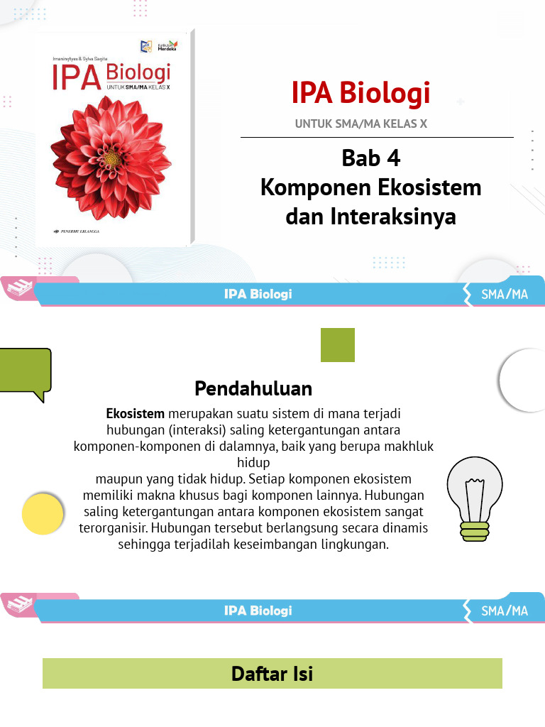 Biologi Komponen Ekosistem Dan Interaksinya | PDF