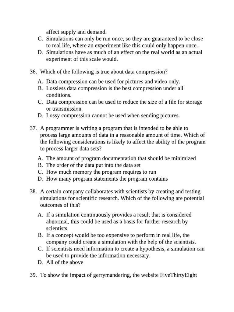 CSP Test 2 (Practice Test 1) 36-72 | PDF