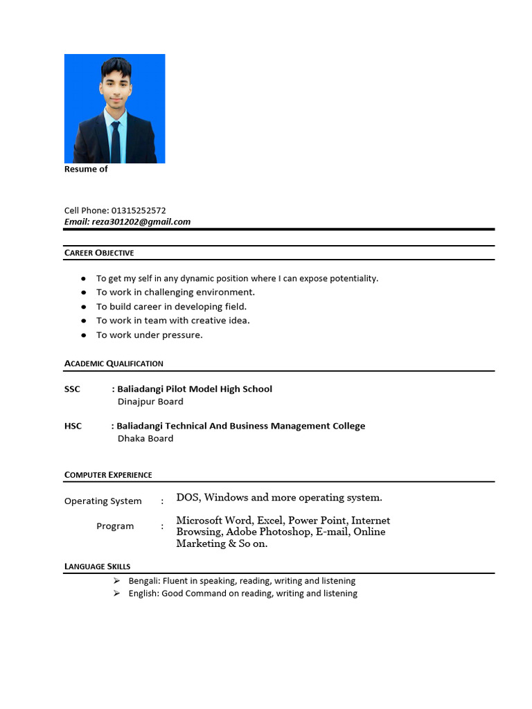 MD Rezaul Islam cv3 1 | PDF