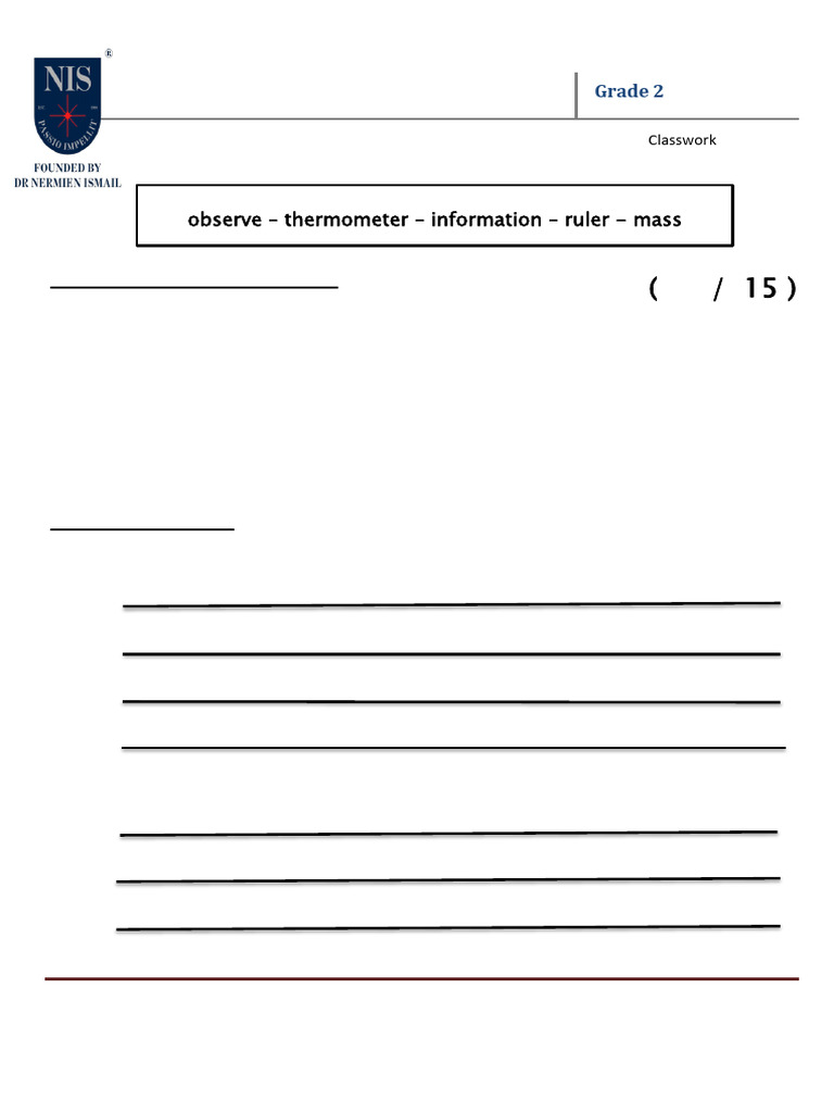 Observe - Thermometer - Information - Ruler - Mass: What Tools Can We ...