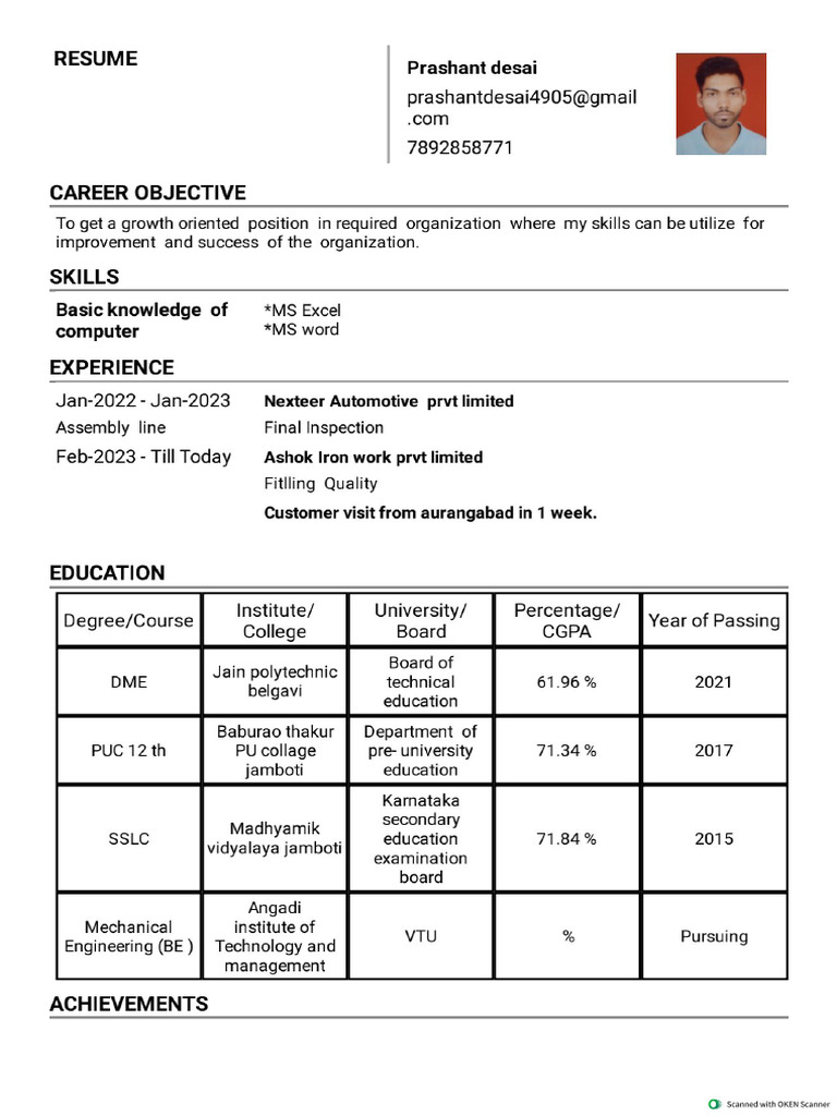Resume - PRASHANT DESAI - Format1 | PDF