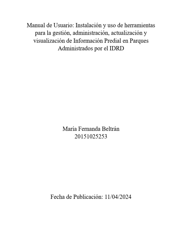 Anexo 4 Manual de Usuario | PDF | Postgre Sql | Archivo de computadora