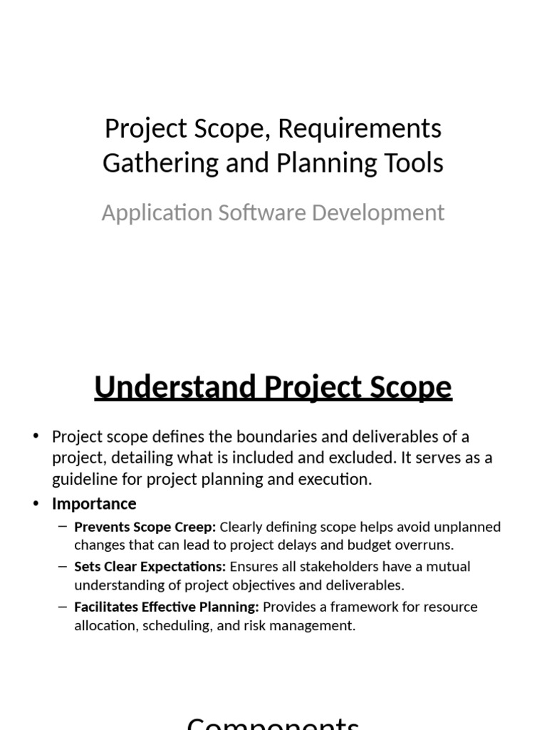 Week 4 - Project Scope and Planning Tools | PDF