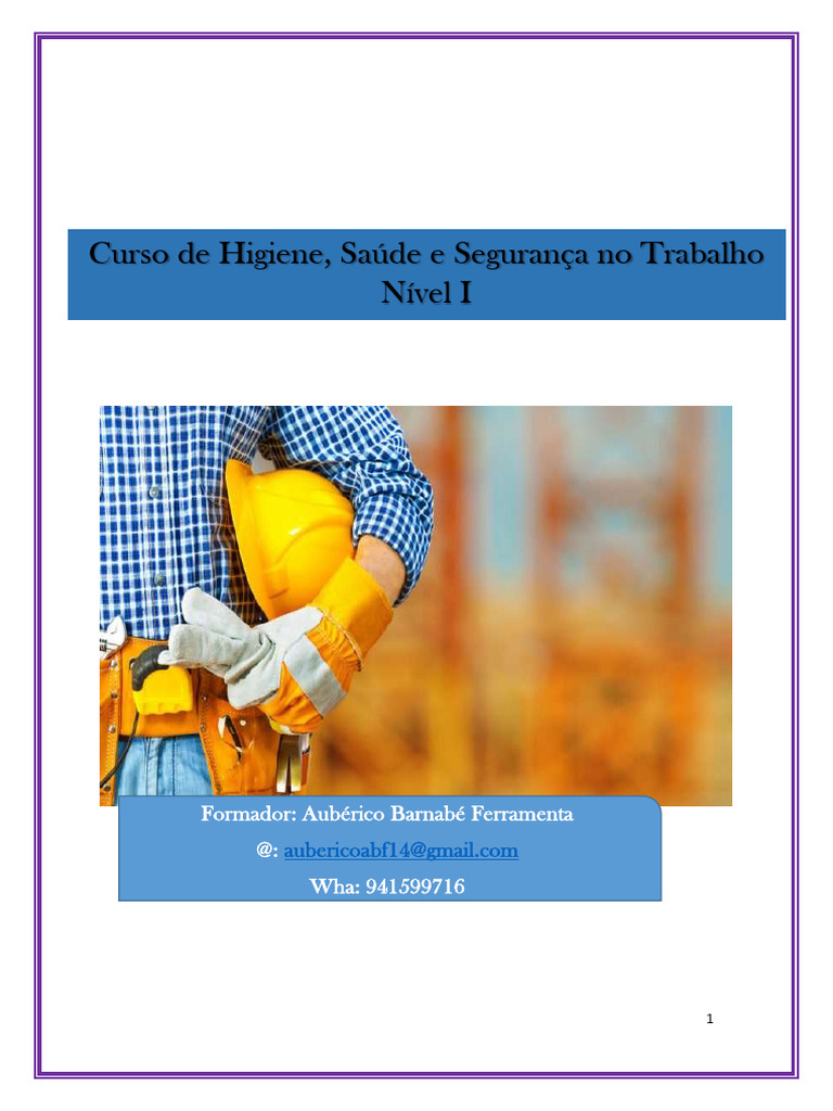 Manual de Apoio de HSST | PDF | Custo | Segurança e saúde ocupacional