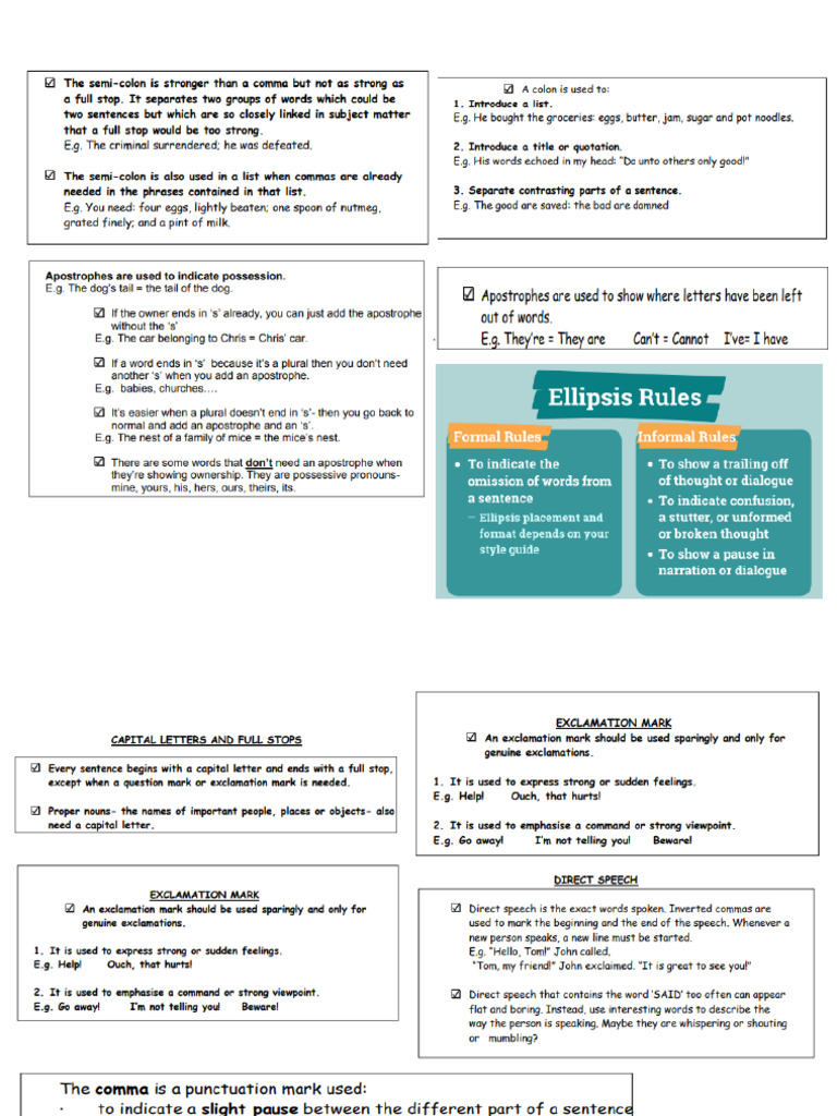 Punctuation Rules | PDF