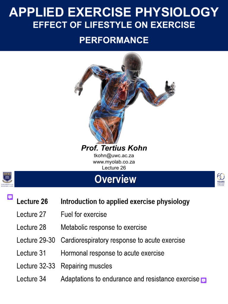 MBS 332 Lect 26 Overview of Applied Exercise Science | PDF | Skeletal Muscle | Circulatory System