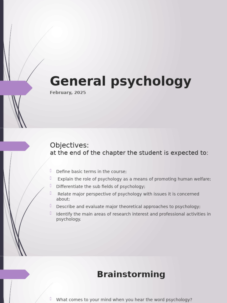 General Psychology 2025 | PDF | Learning | Psychology
