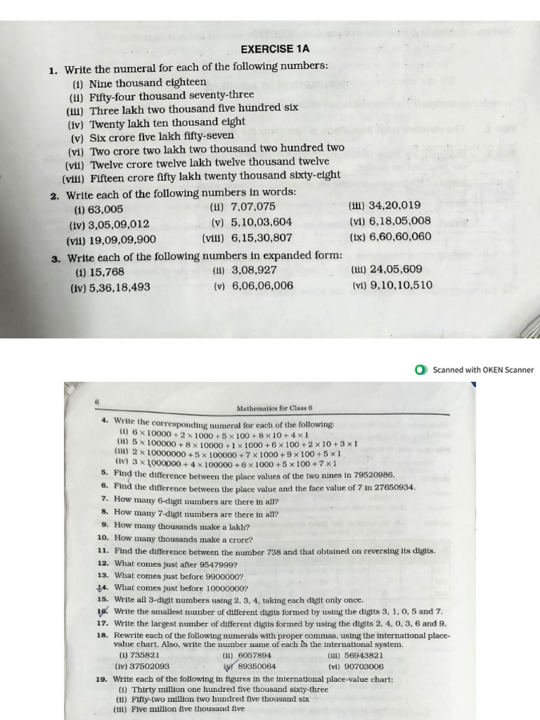 Vi R.S Aggarwal Ex-1a & 1B | PDF