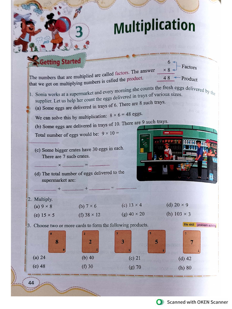 Class IV Math Buzz ch.3 Multiplication | PDF