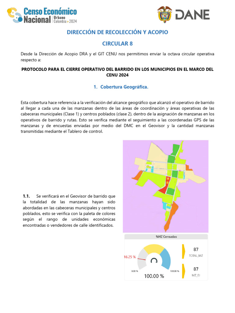 Dirección de Recolección y Acopio - Circular 8 - Cierre Operativo en ...