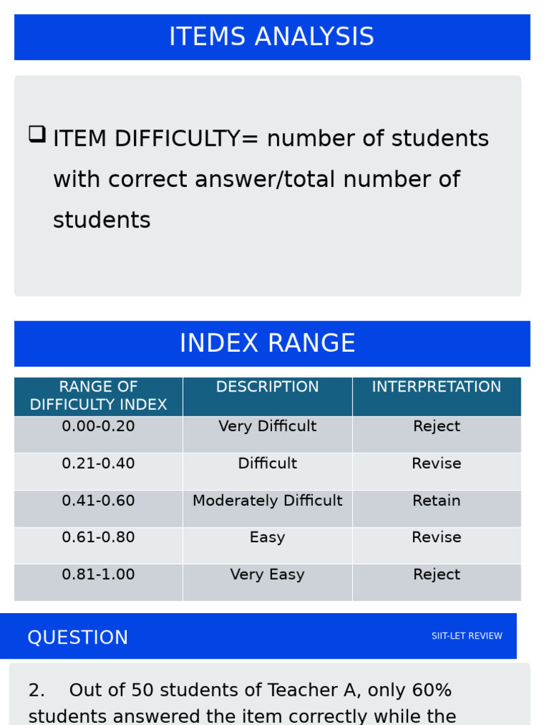 Item Analysis and Grading Computation | PDF | Statistical Theory