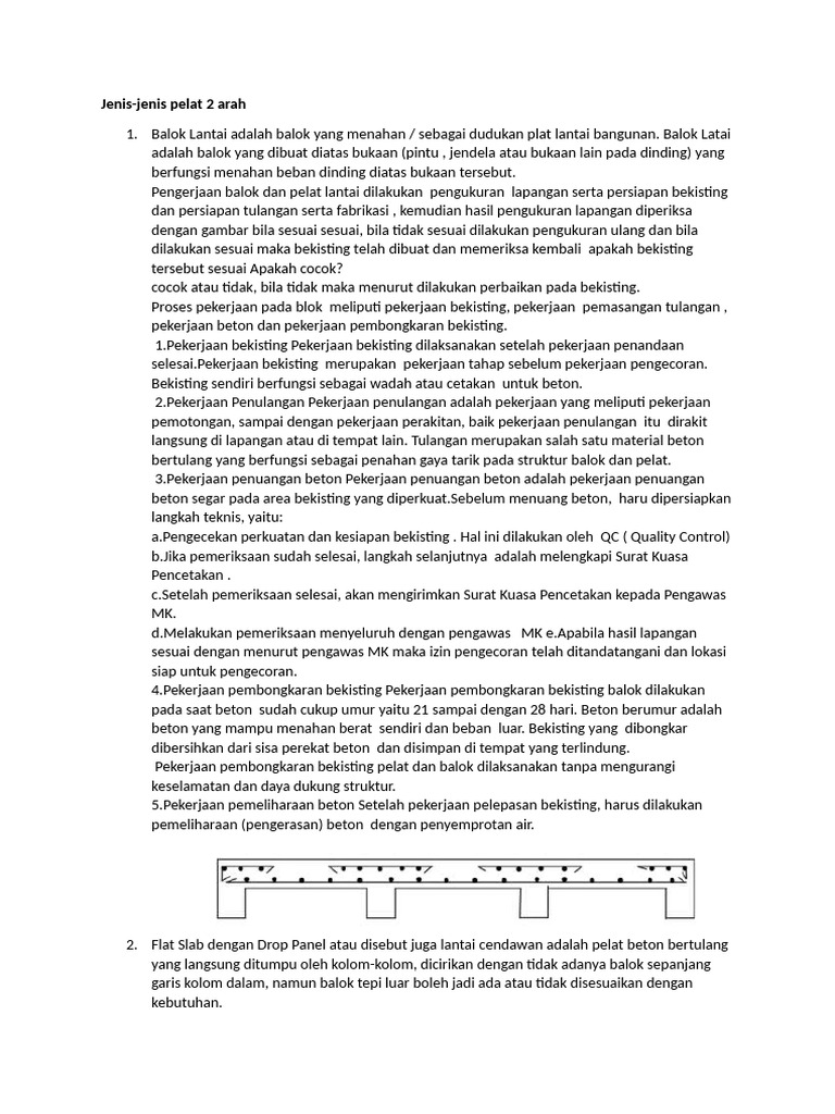 Jenis-Jenis Pelat 2 Arah | PDF