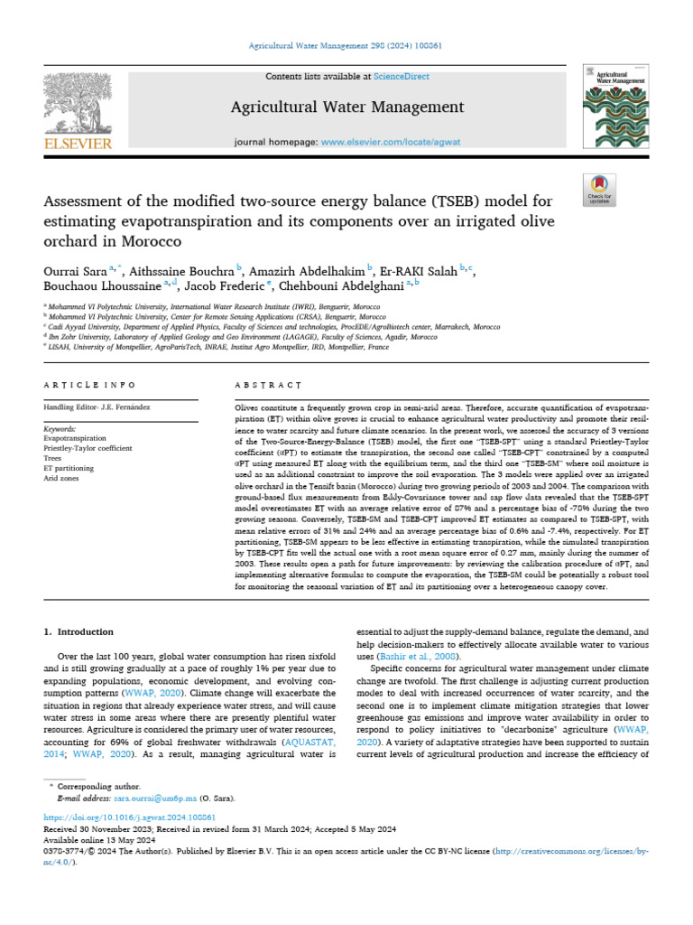 article irrigation | PDF | Evapotranspiration | Earth Sciences