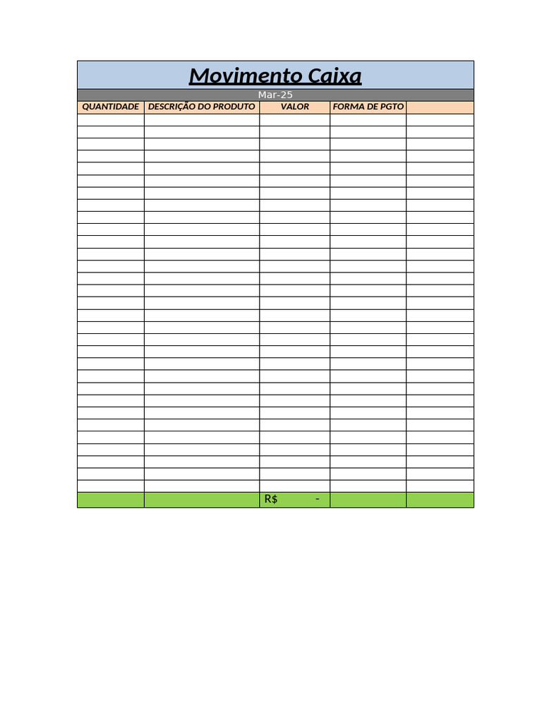 Movimento Caixa | PDF