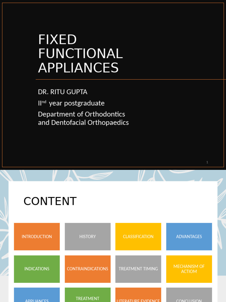 Fixed Functional Appliances | PDF | Dental Anatomy | Dentistry Branches