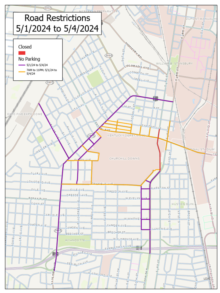 Derby Road Closures Map 2024 | PDF
