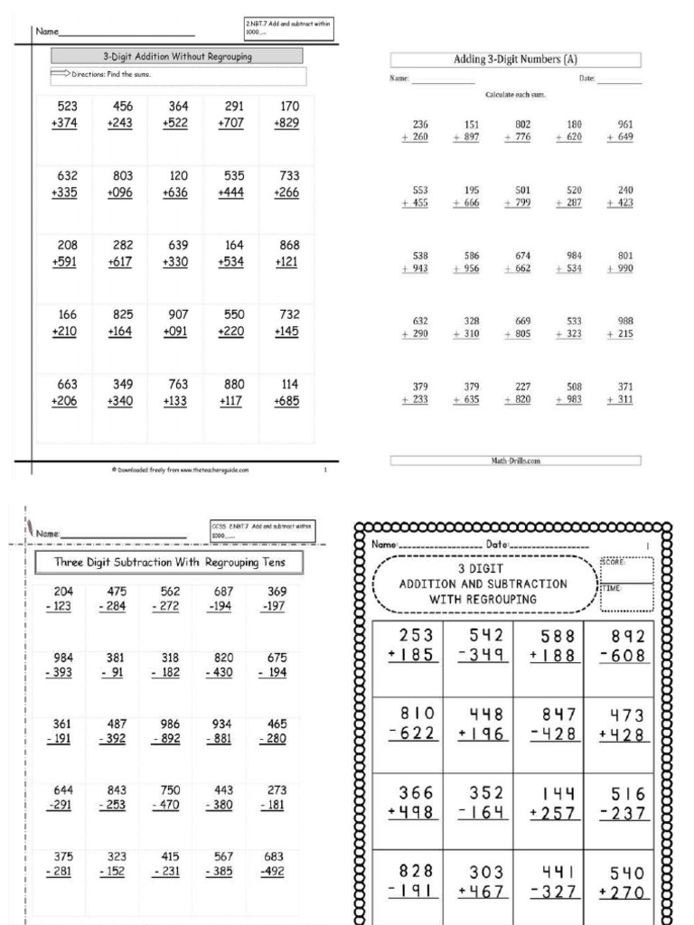Math Drill | PDF