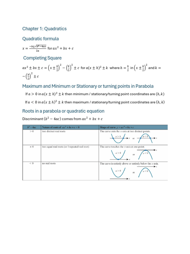 Grade 12 Pure Mathematics Notes | PDF | Integral | Derivative