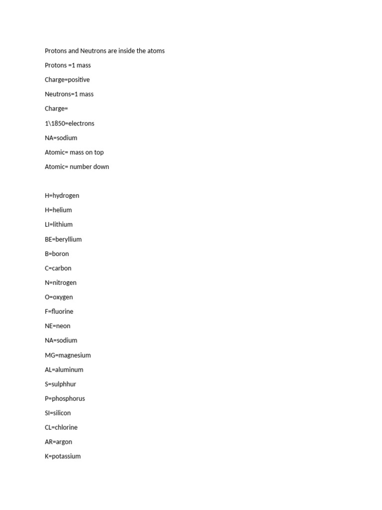 Protons and Neutrons | PDF