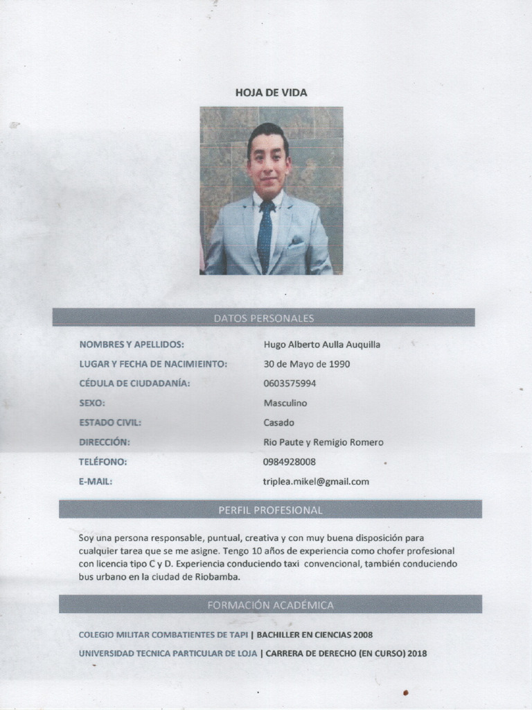Hugo Alberto Aulla Auquilla | PDF