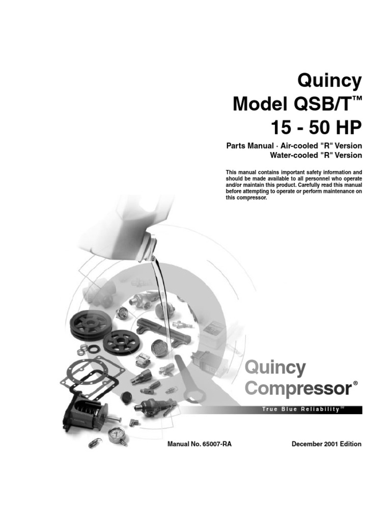 Quincy Model QSB-T - 15-50 HP | PDF | Valve | Mechanical Engineering