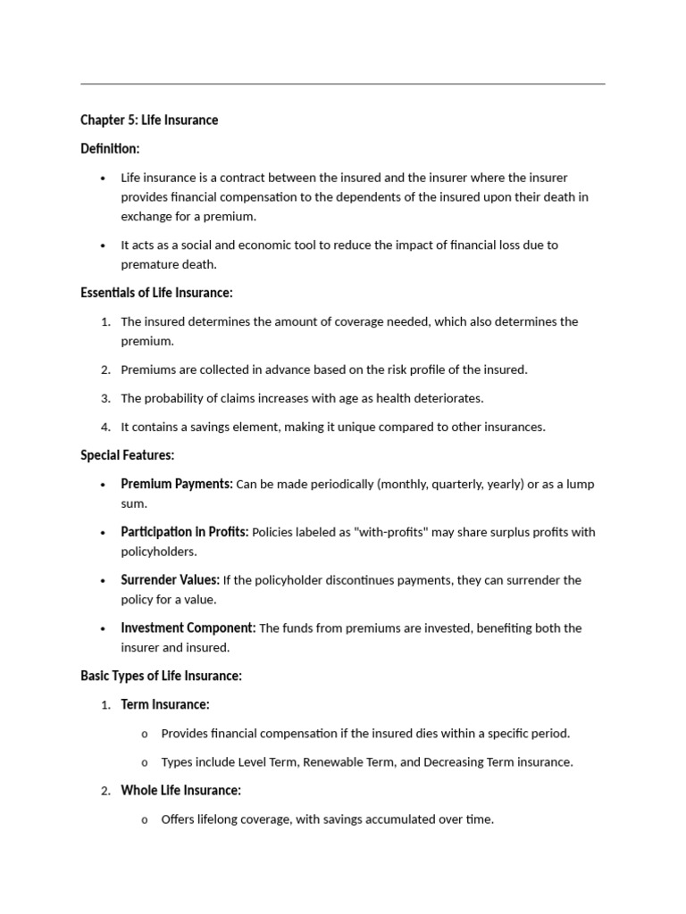5-7 Exam | PDF | Insurance | Life Insurance