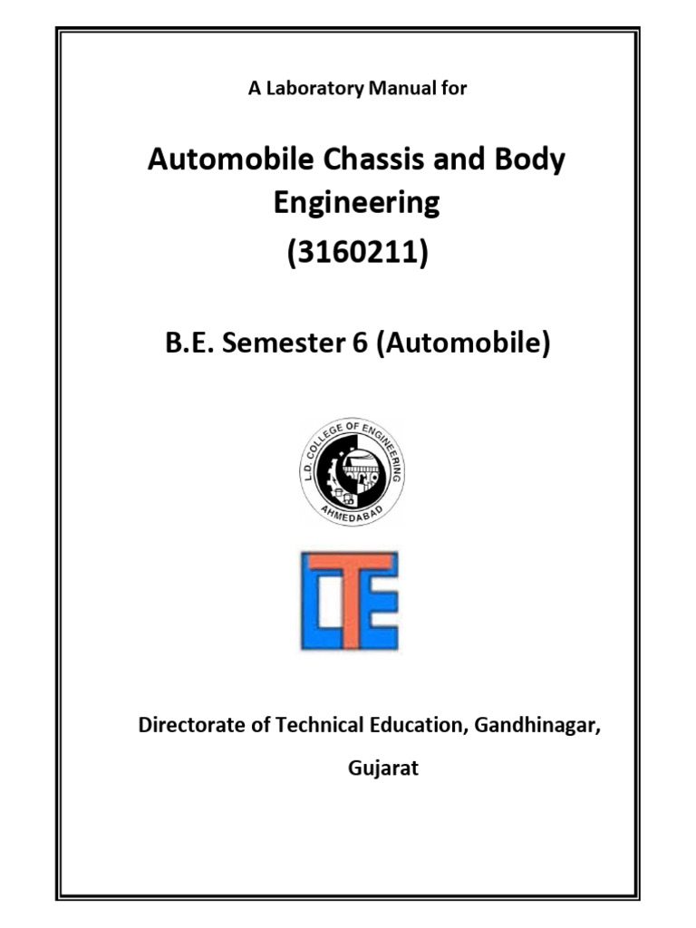Automobile Chassis Layout Manual | PDF | Drag (Physics) | Wind Tunnel