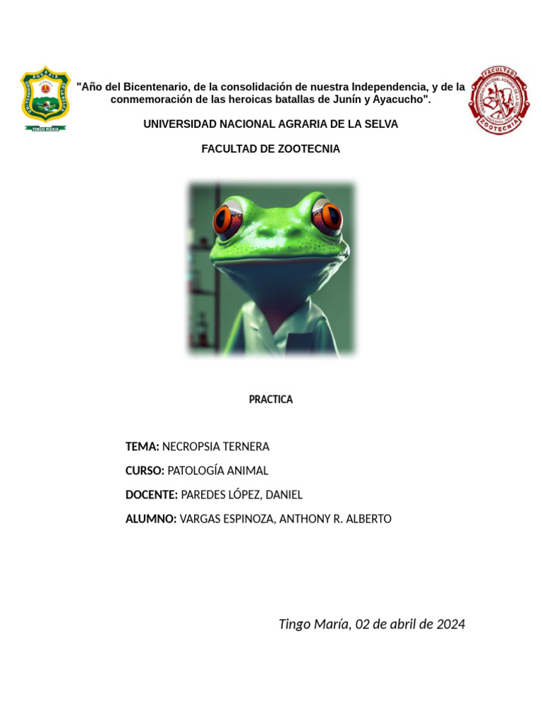 Necropsia de Ternera: Diagnóstico y Alteraciones | PDF | Especialidades ...