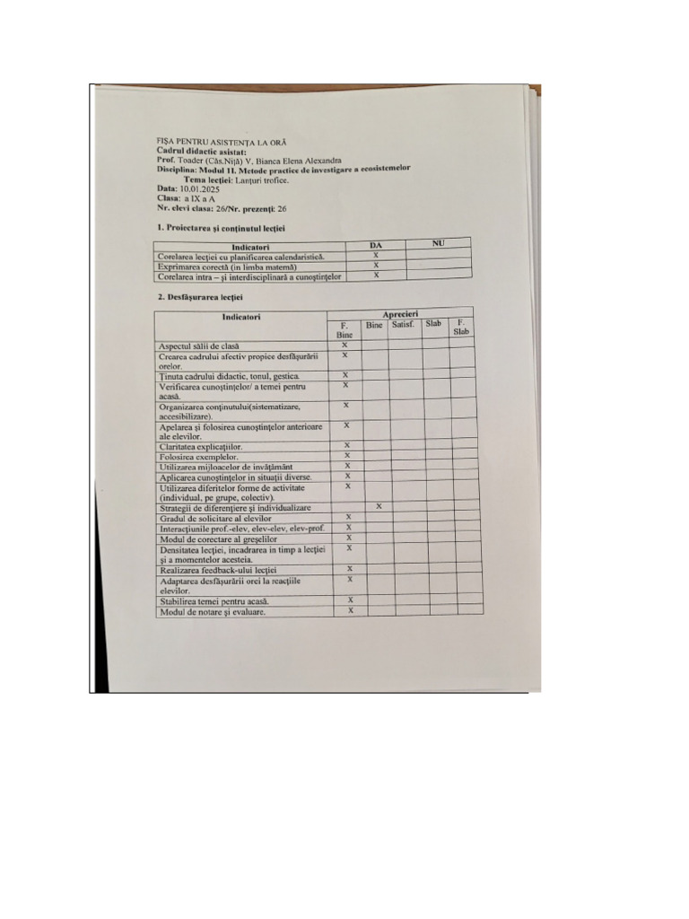 Fisa Asistenta 1 | PDF