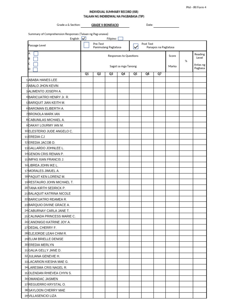 Phil-Iri-Forms (1) Bonifacio | PDF