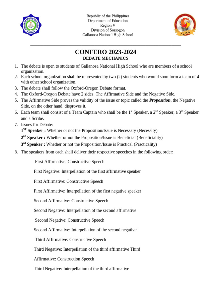 Debate Mechanics 2023 2 | PDF | Argument | Logic