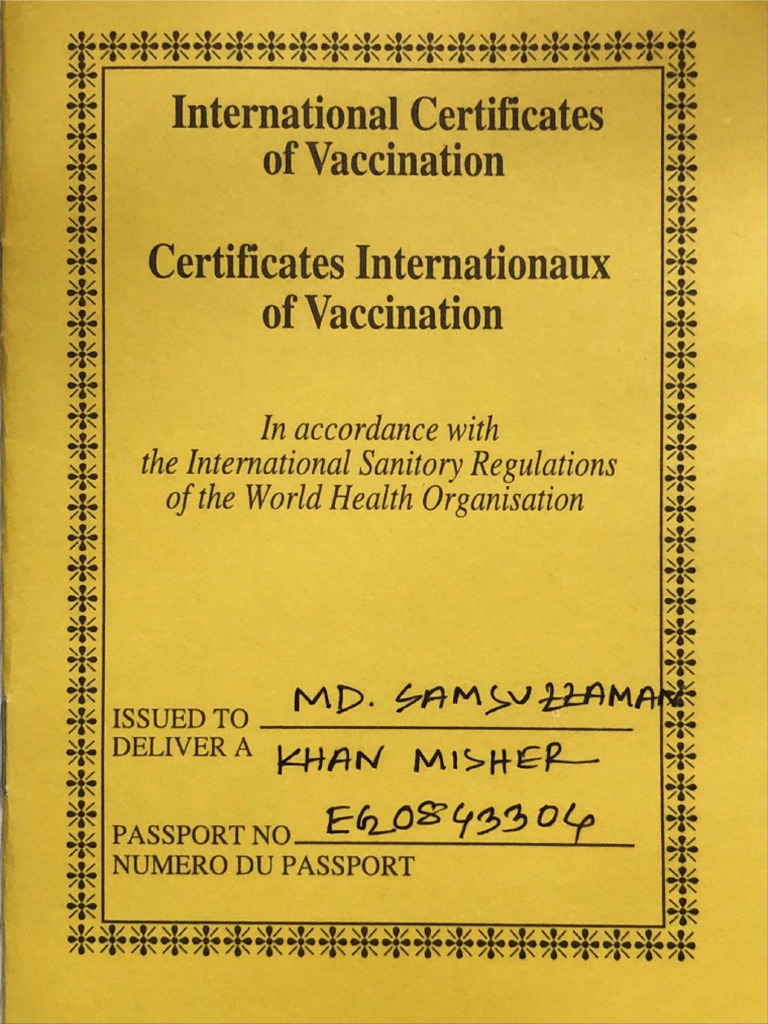 Vaccination Cert. | PDF